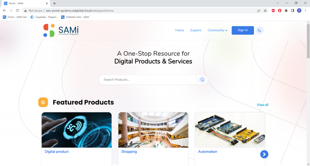 Create a Product – MySAMi