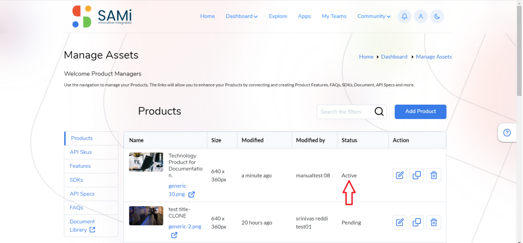 Create a Product – MySAMi